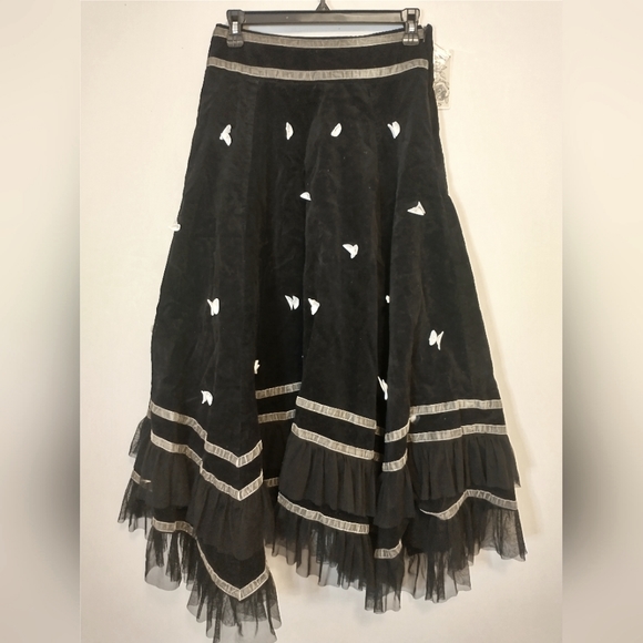 Lapis | Skirts | Bohemian Style Lapis Black And Gold Long Skirt With ...